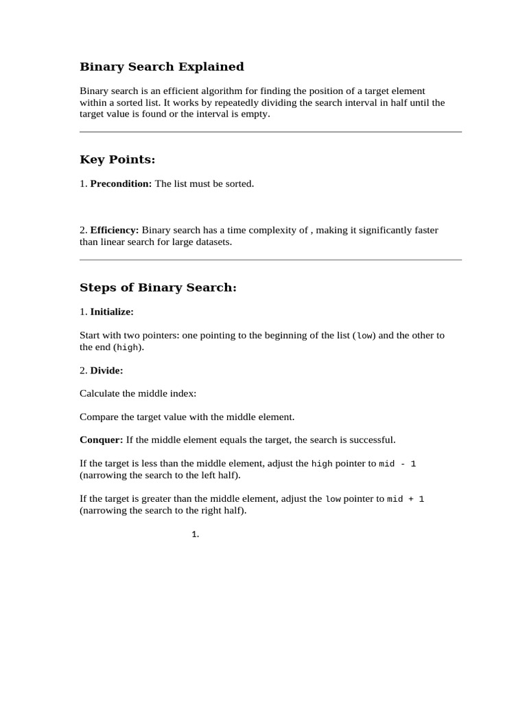 Binary Search Explained | PDF | Algorithms And Data Structures | Computer Programming