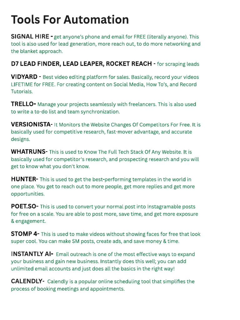 Tools For Automation | PDF
