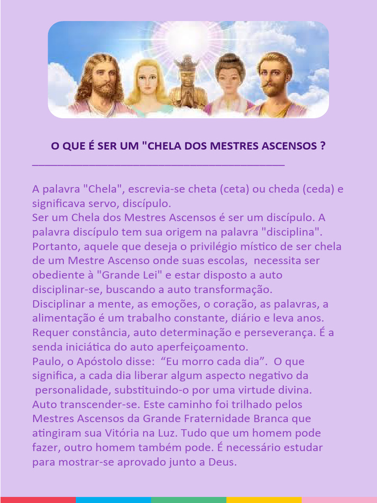 Significado de Ser Chela dos Mestres | PDF | Amor | Deus