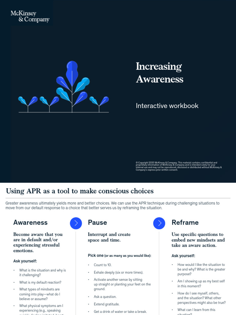 Increasing Awareness - Workbook | PDF | Awareness | Mindset