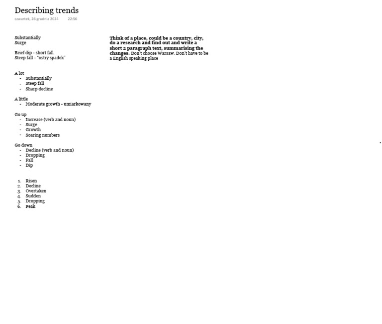 Describing Trends | PDF