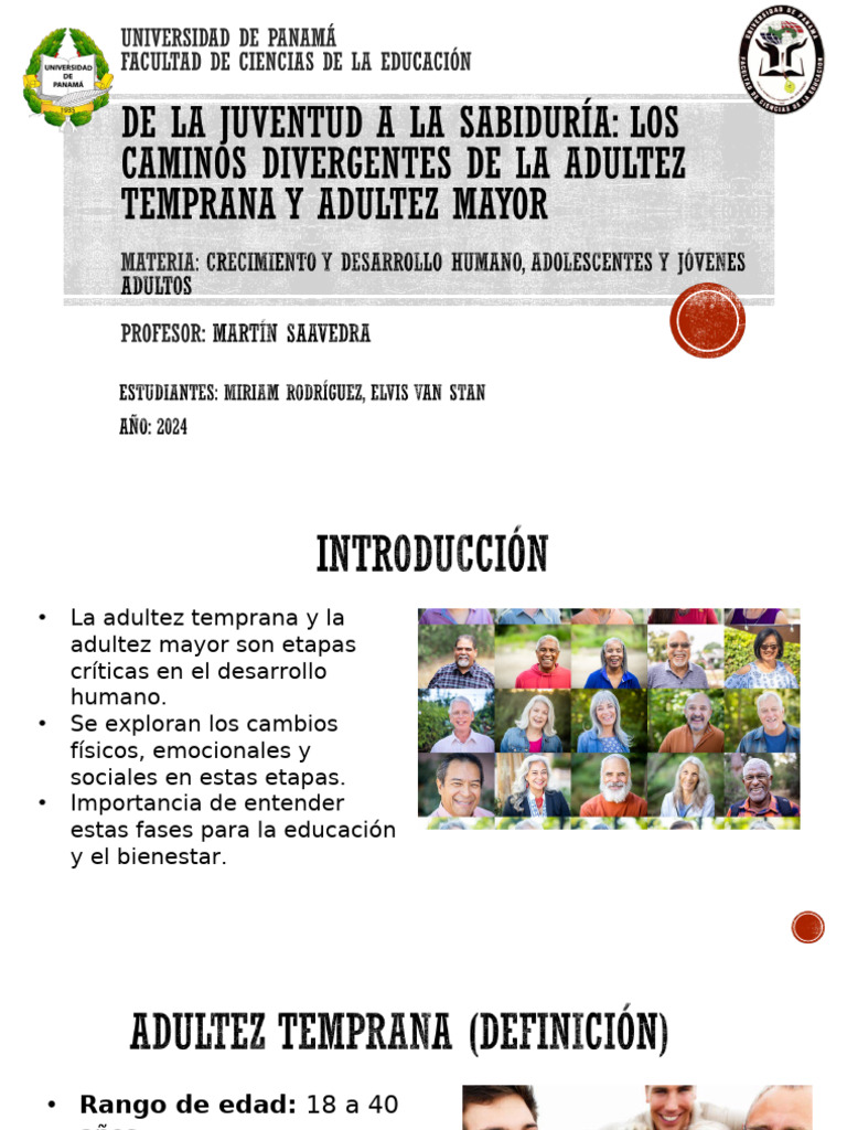 adultez Temprana y Adultez Mayor | PDF