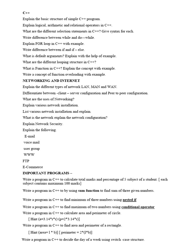 Questionbank CS1 2022 | PDF