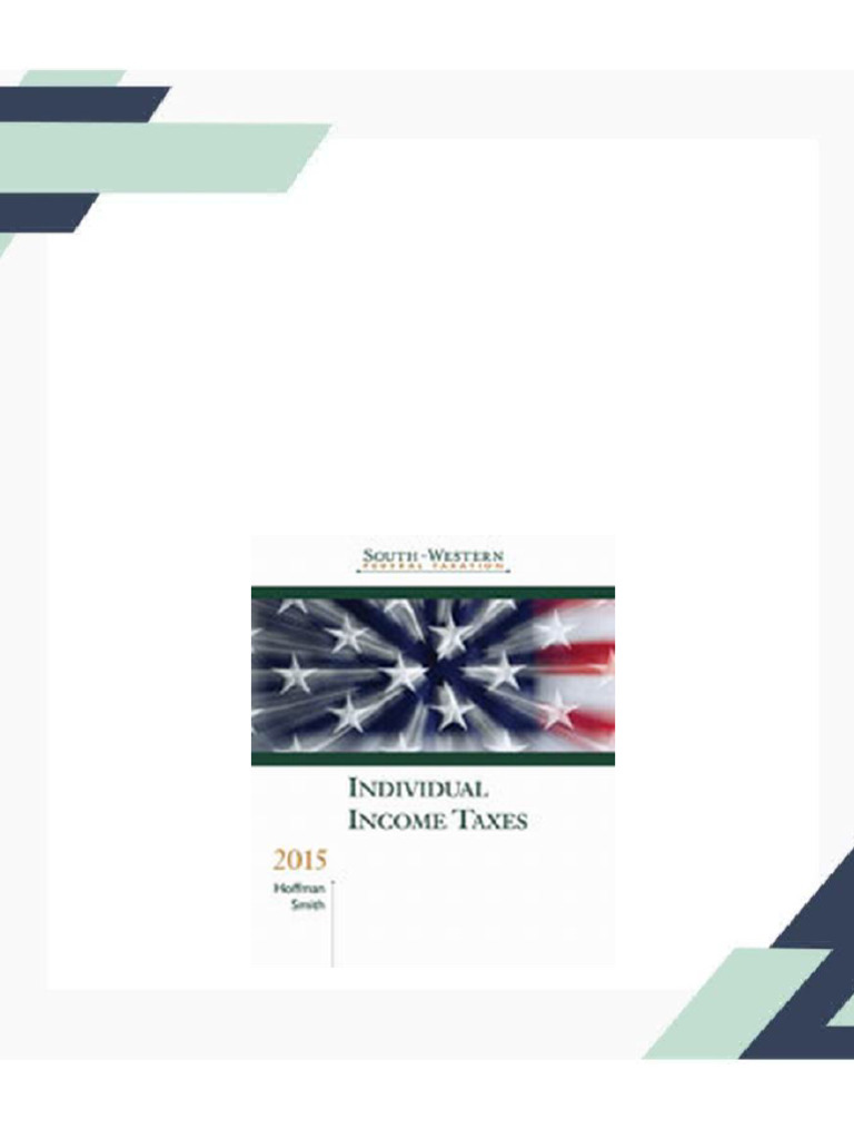 Get Solution Manual for South-Western Federal Taxation 2015: Individual ... Get Solution Manual for South-Western Federal Taxation 2015: Individual ...