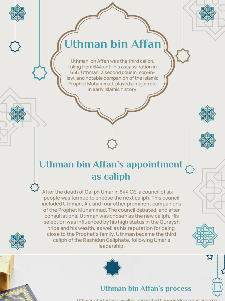 Uthman ibn Affan: Third Caliph of Islam | PDF | Planets | Planets In ...