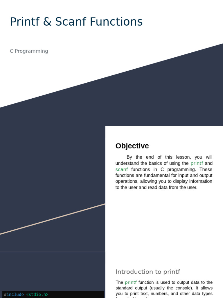 Printf Scanf FunctionsPri | PDF