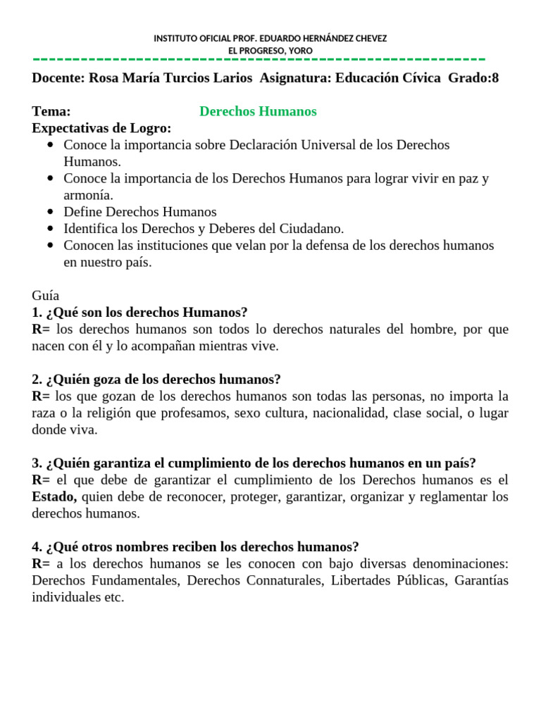 Guía sobre los Derechos humanos | PDF | Derechos | Derechos humanos