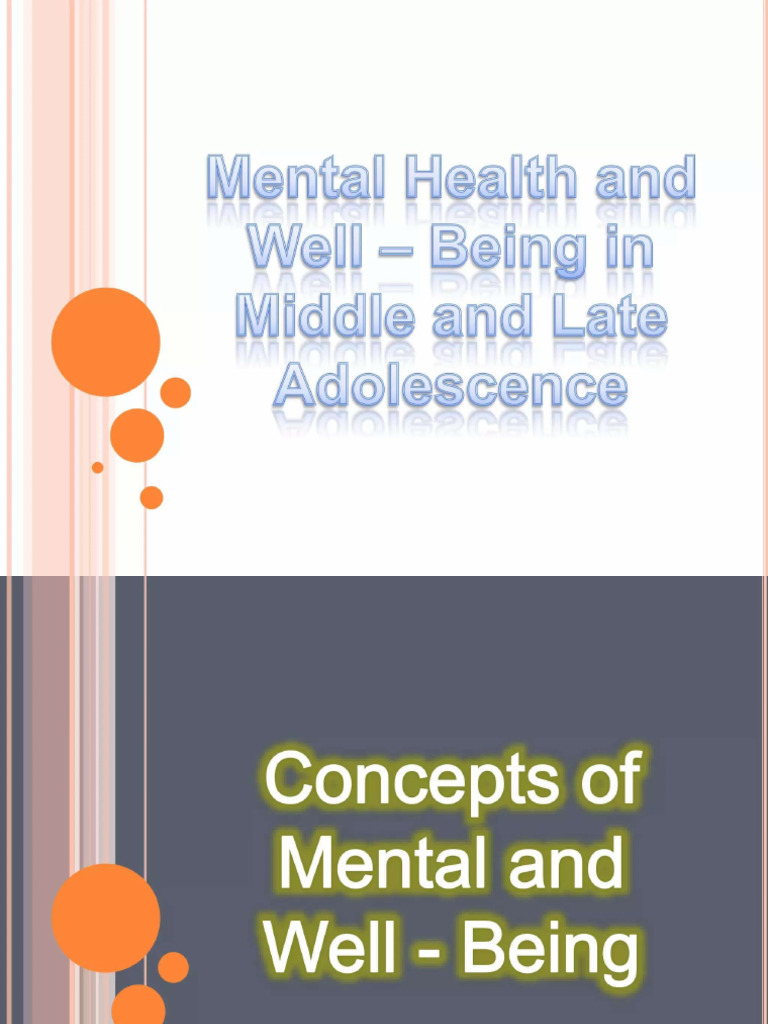 L7 Mental Health and Well Being | PDF