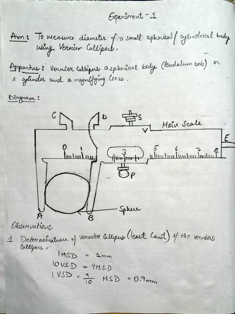 Physics Practical 1 | PDF