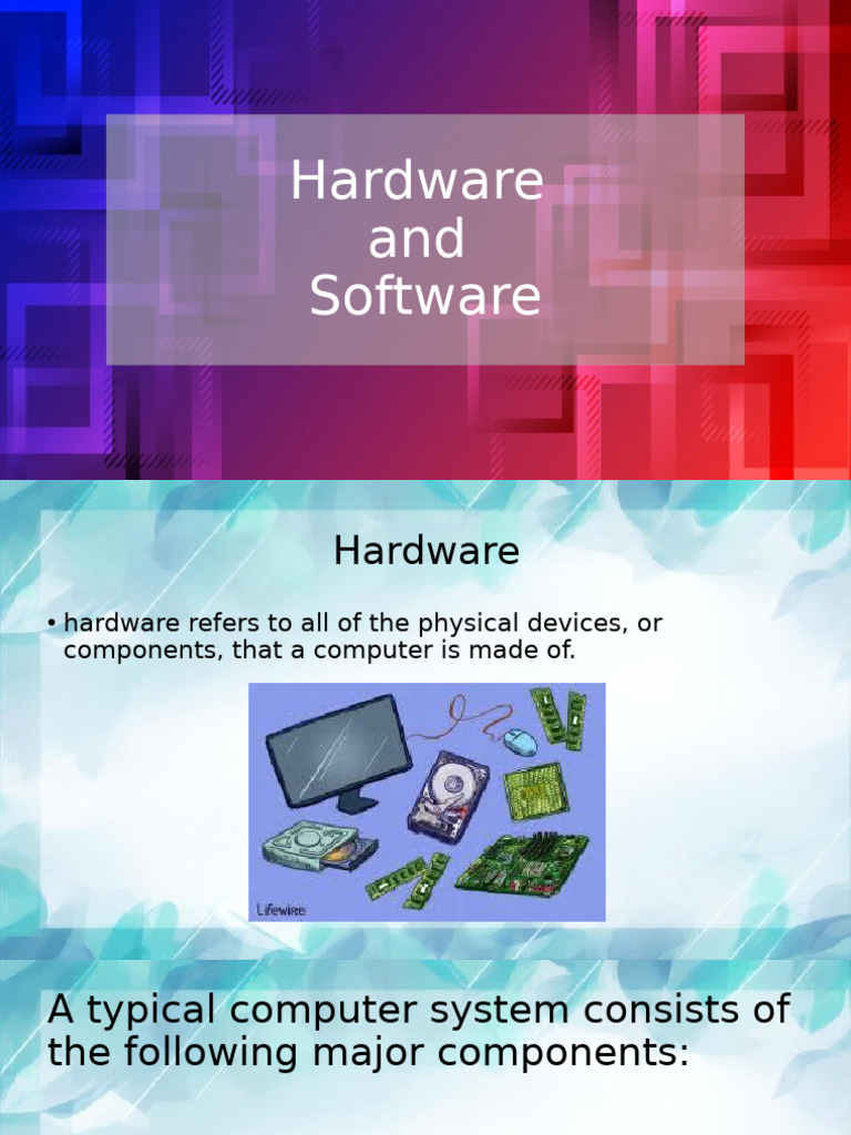 Hardware and Software | PDF | Computer Data Storage | Central Processing Unit