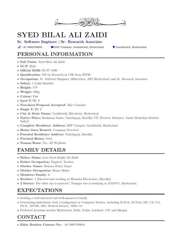 AltaCV Template | PDF