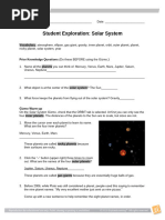 Solar System Student Guide | PDF | Orbit | Planets