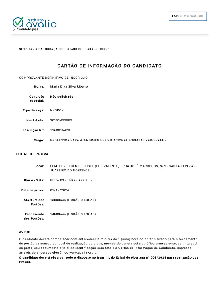 Instituto Avalia | PDF