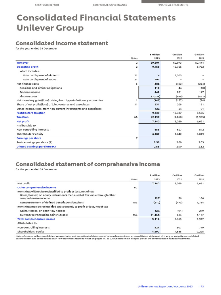 Unilever Annual Report 2023 Summary | PDF | Treasury Stock | Equity ...