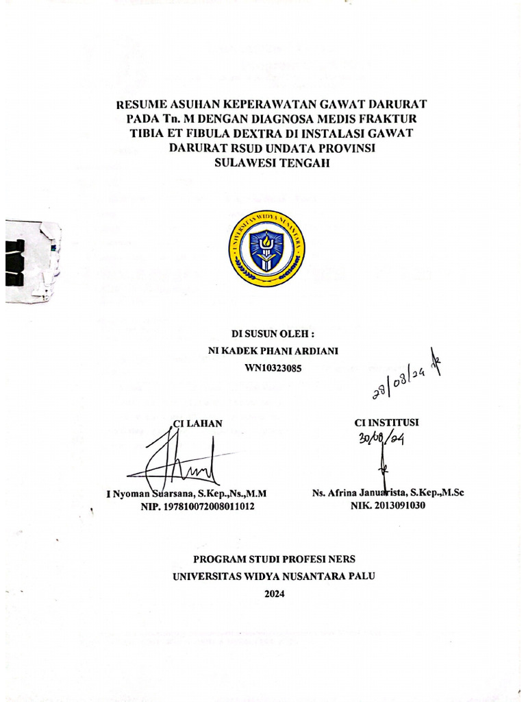 Resume Fraktur Tibia Fibula | PDF