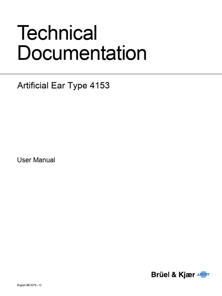4153 - Artificial Ear Type 4153 - BE0279-12 - English - 20160129 | PDF