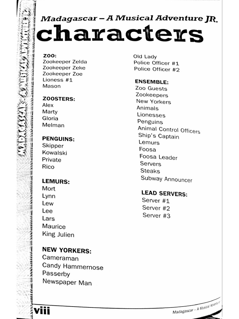 Madagascar Script JR | PDF