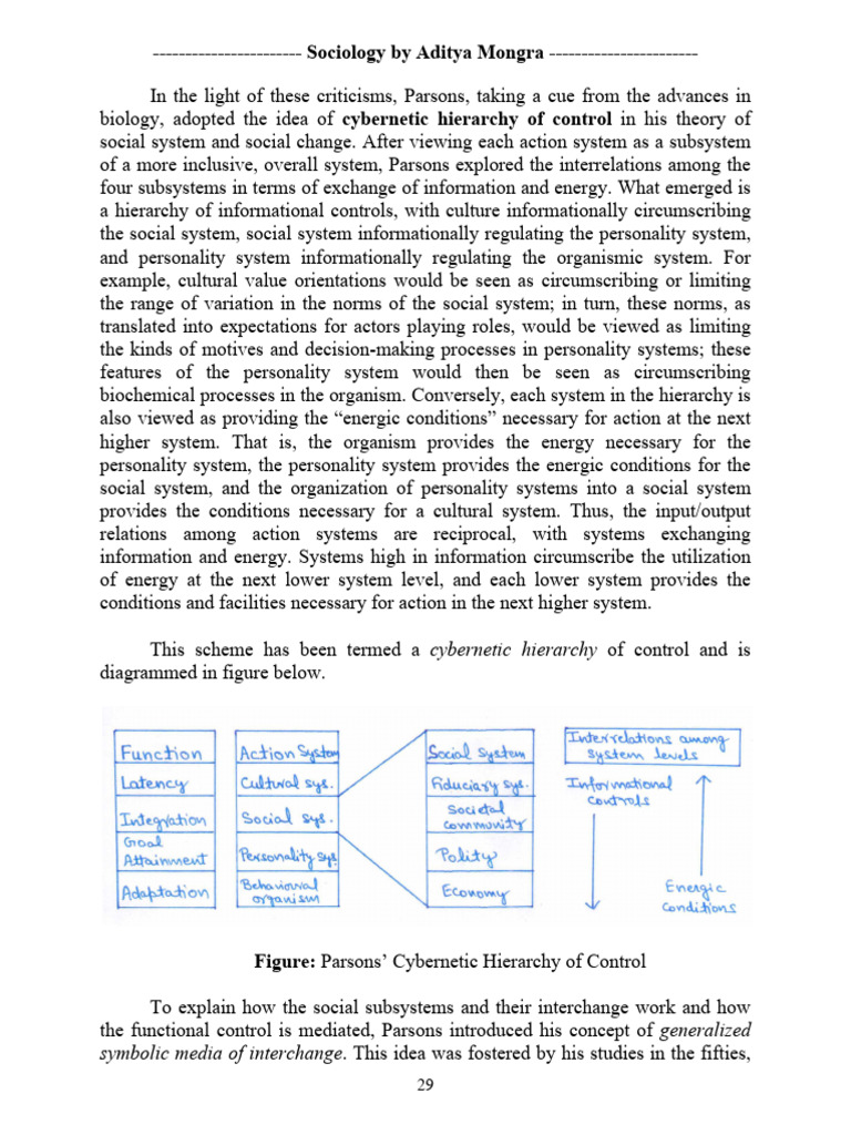 Talcott Parsons Theory of Social Change | PDF | Sociology ...