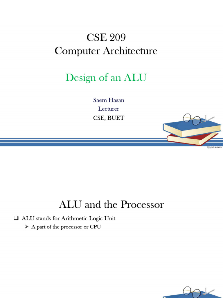 ALU Design | PDF | Central Processing Unit | Computer Architecture