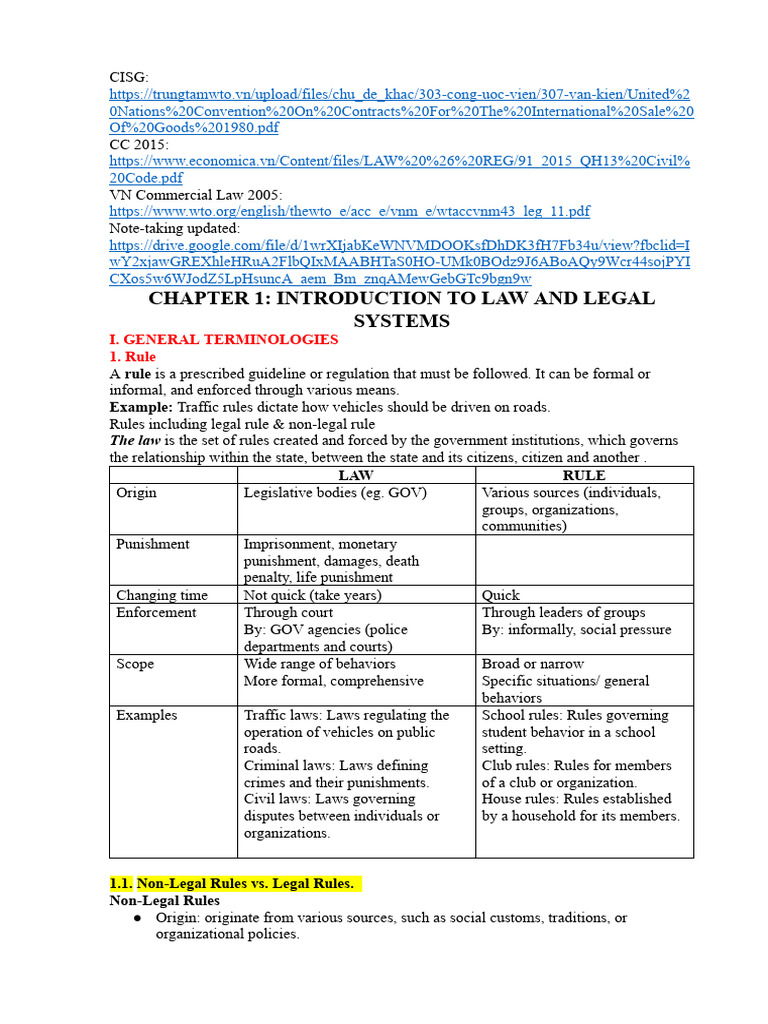 Overview of Legal Systems and Rules | PDF | Common Law | Justice