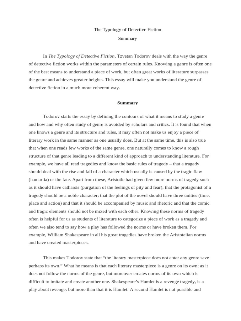 Understanding Detective Fiction's Structure | PDF | Tragedy | Genre