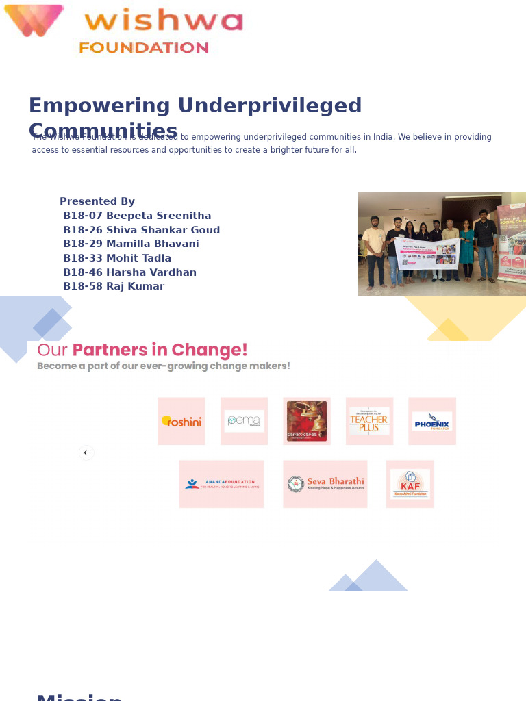 Empowering Underprivileged Communities Social Project 1 | PDF ...