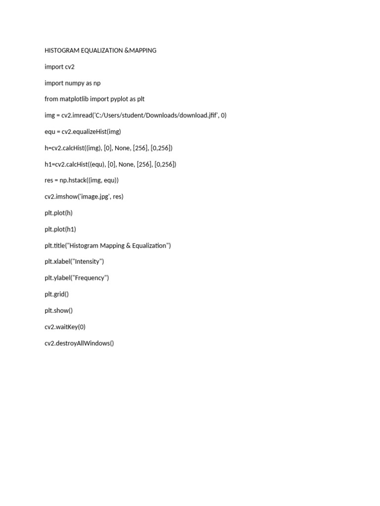 EX-3 HISTOGRAM EQUALIZATION | PDF