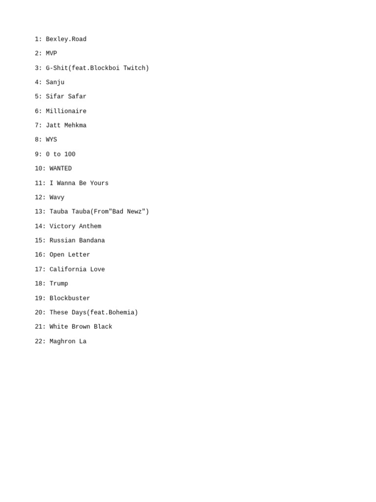Music Tracklist Compilation | PDF