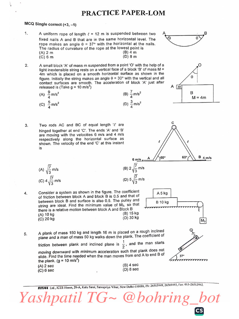 Practice Paper (KM & Lom) | PDF