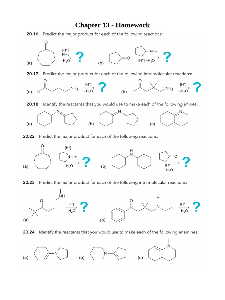 Chapter13 Homework | PDF