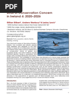 Red and Amber Lists of Birds of Conservation Concern in Ireland (BoCCI4 ...