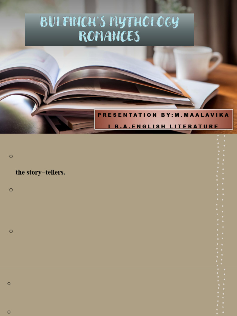 Overview of Bulfinch's Mythology | PDF
