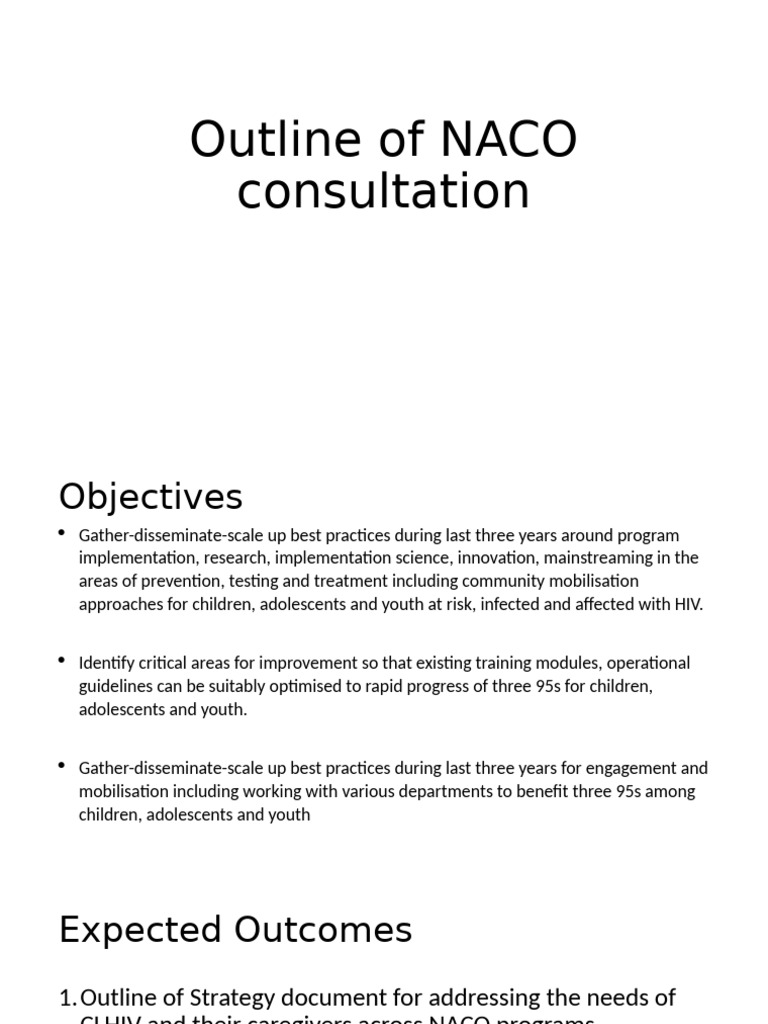Outline of NACO Consultation | PDF
