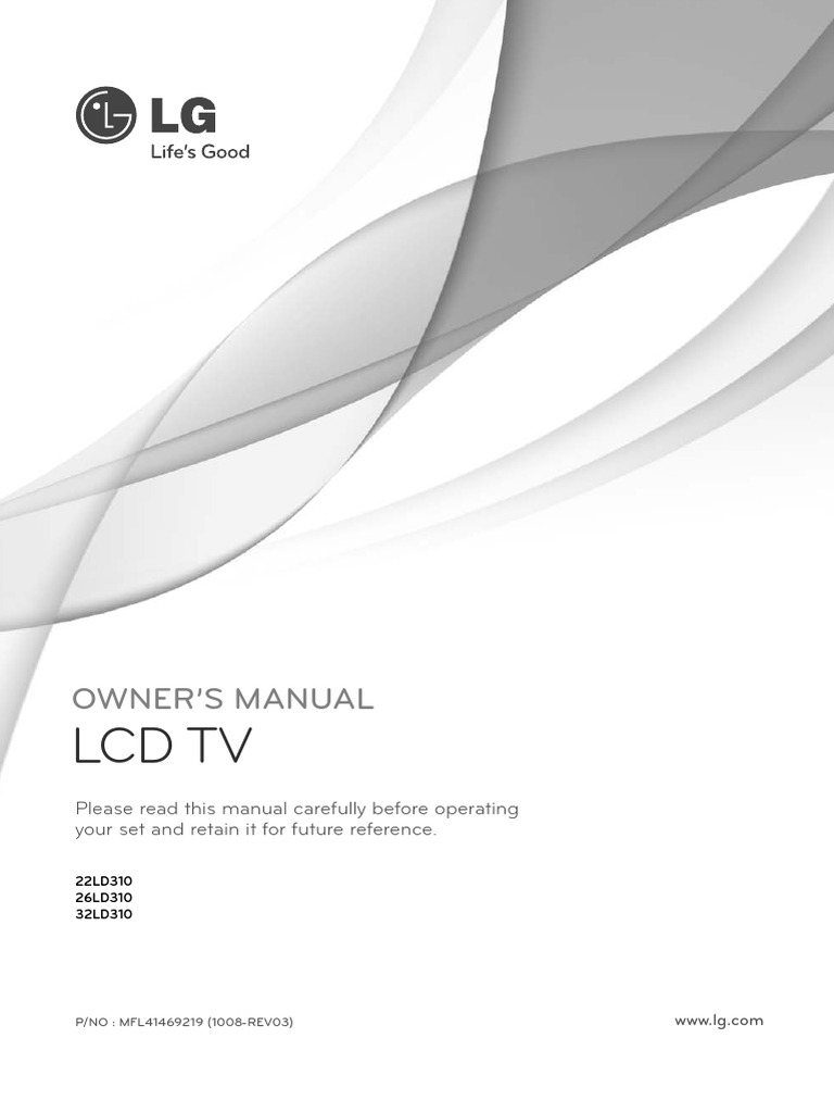 LG 32ld310 Manual de Usuario | PDF | Ac Power Plugs And Sockets | Hdmi