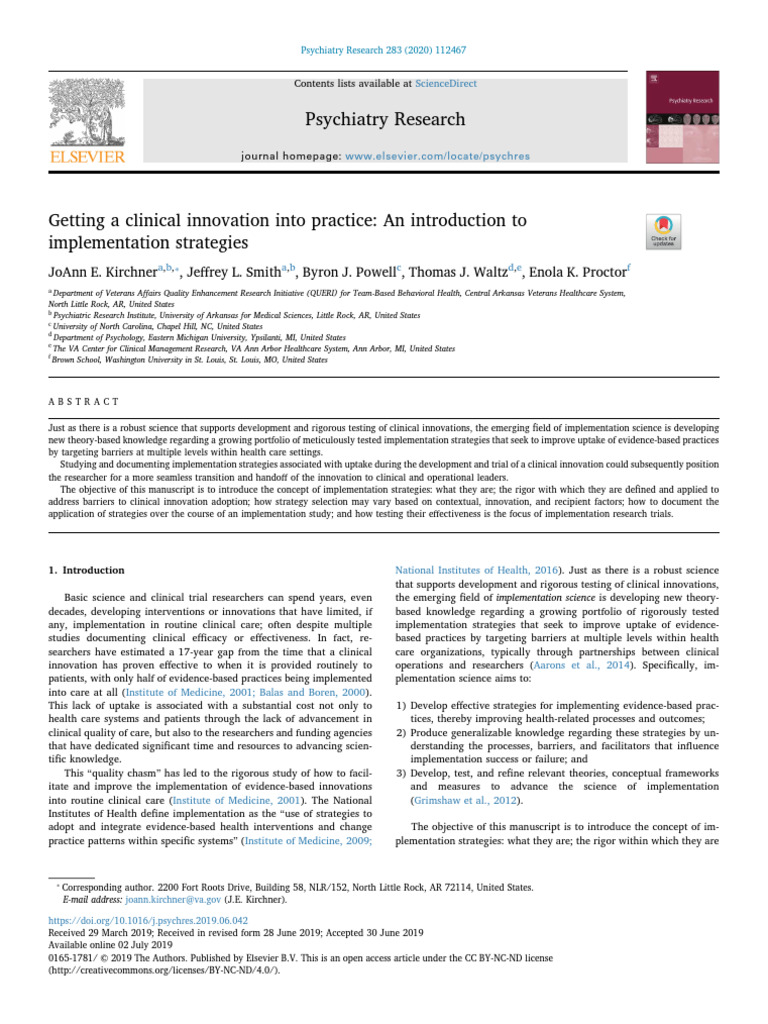 Proctor Istrategies Complete Review | PDF | Innovation | Evidence Based Medicine