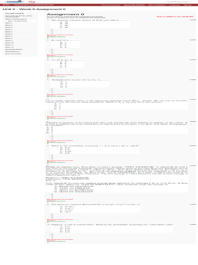 Noc20 cs21 Assigment 1 | PDF