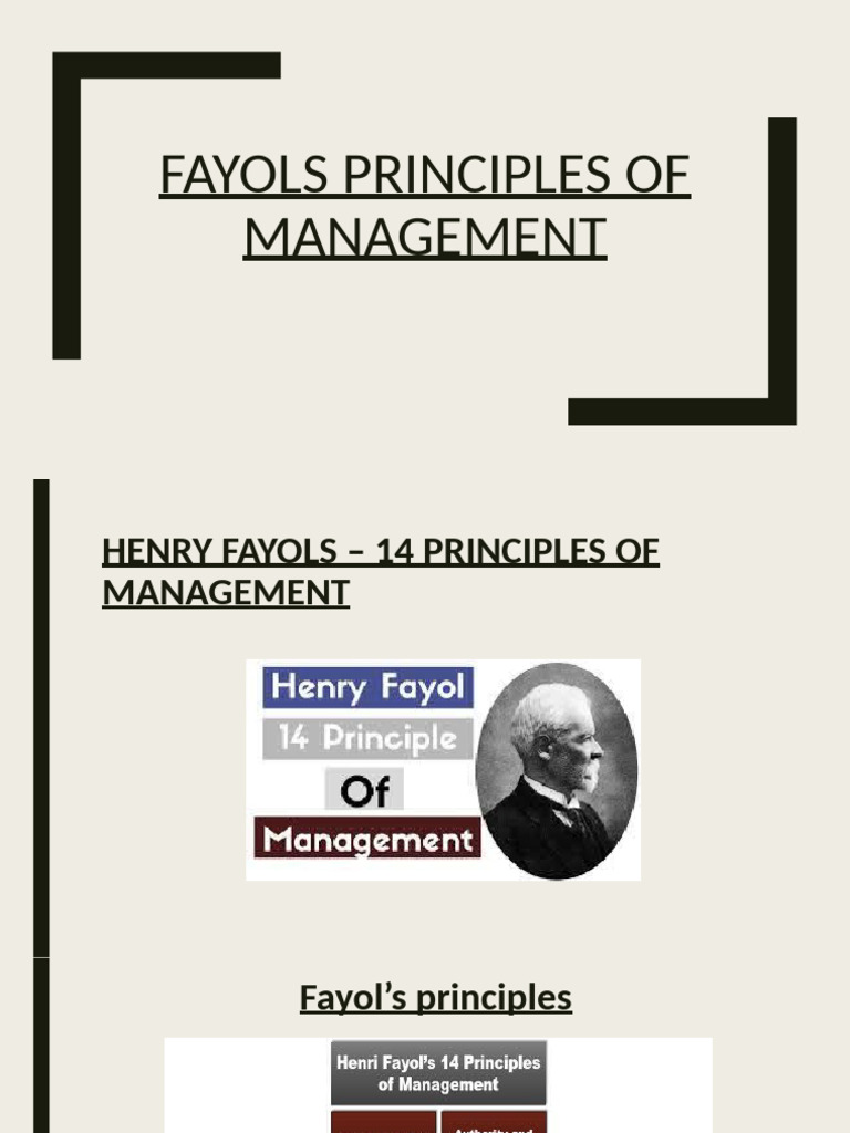 Fayols Principles | PDF | Employment | Division Of Labour
