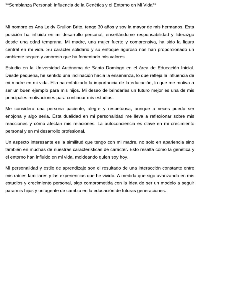 Semblanza Personal | PDF