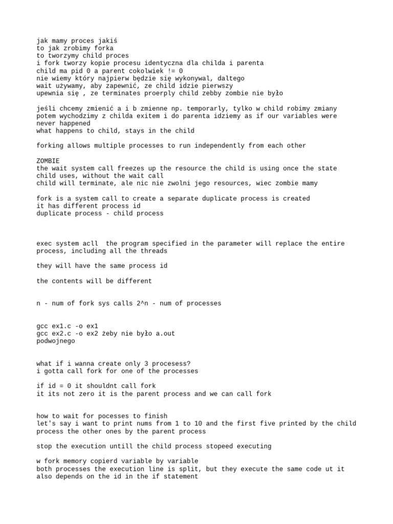 Systemy Operacyjne - Notatki WAT | PDF | Pointer (Computer Programming) | System Software