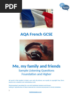 AQA French GCSE Role Plays | PDF