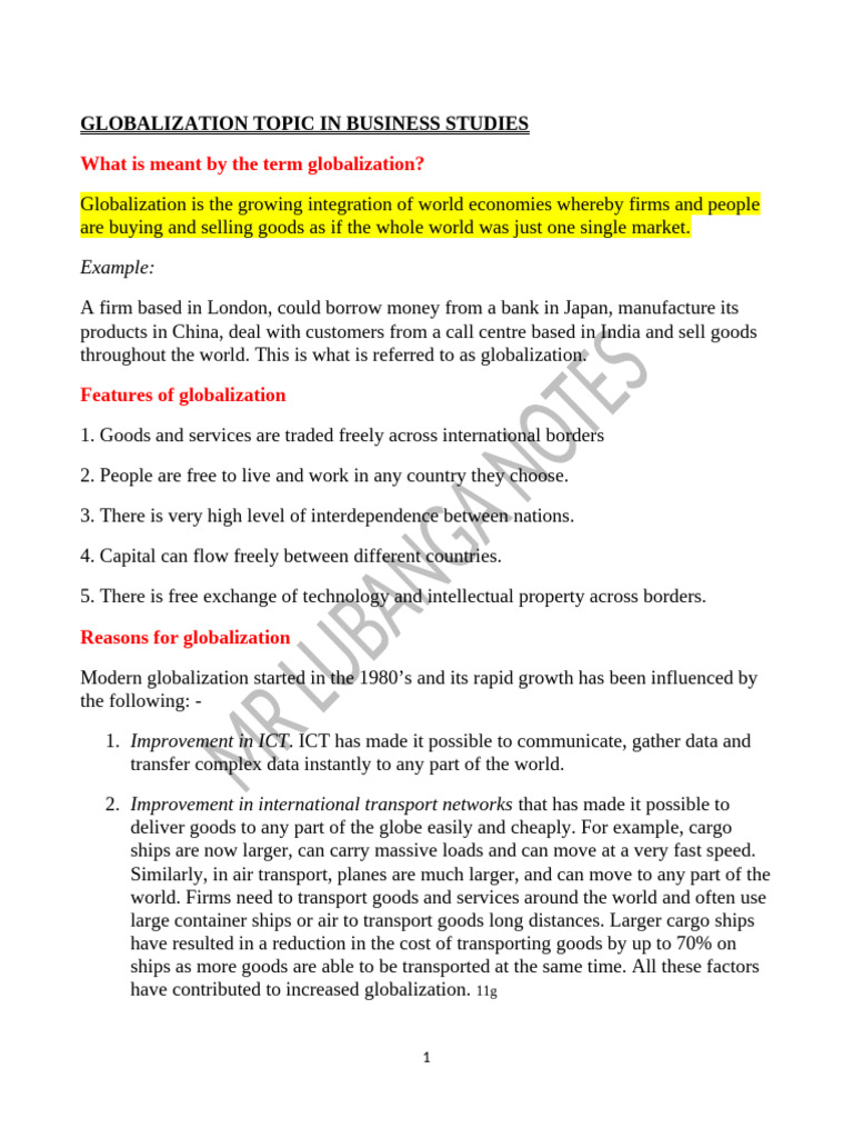 Globalization MNC Exchange Rates | PDF | Multinational Corporation ...