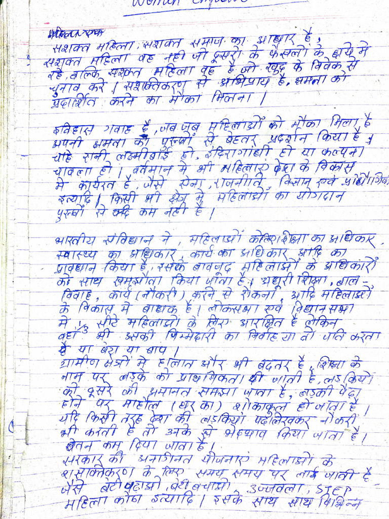 Hindi Essay | PDF