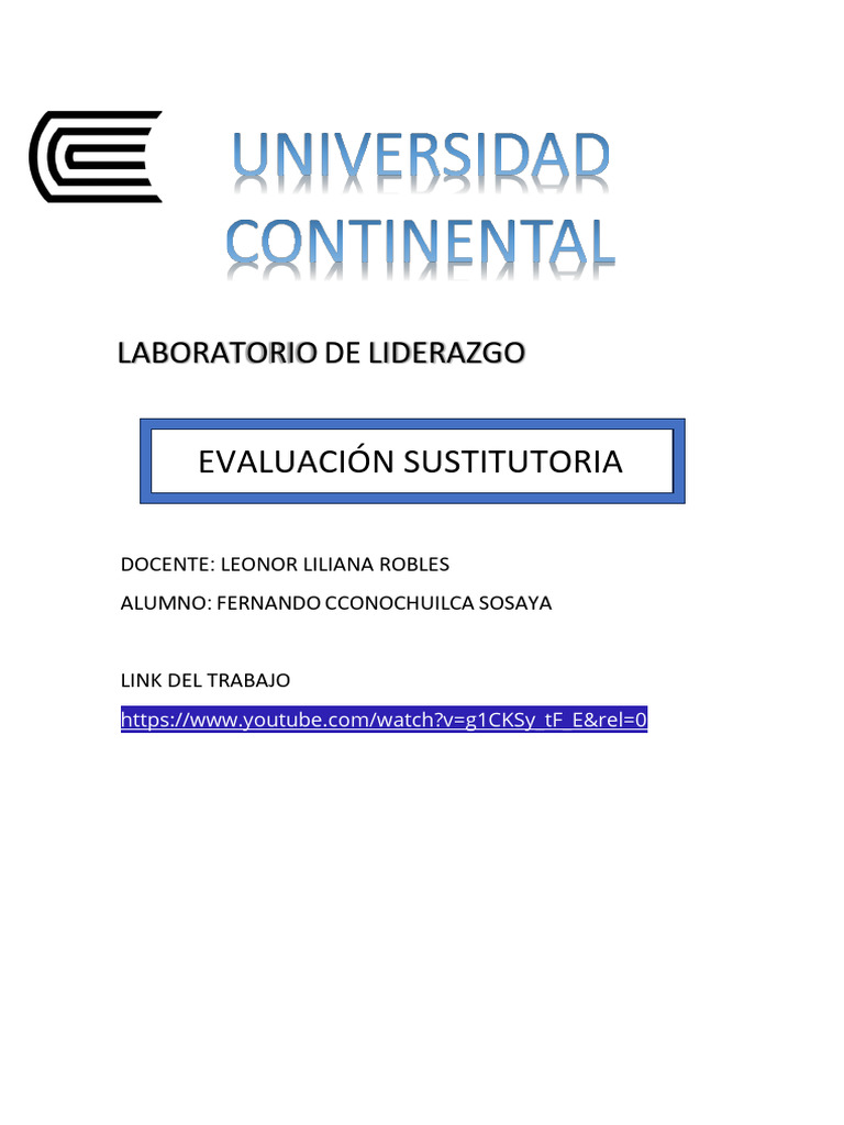 Evaluacion Sustitutoria | PDF