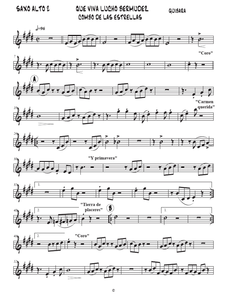 Que Viva Lucho b. Sax Alto 2 | PDF