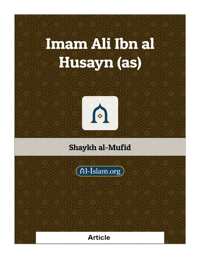 Imam Ali Ibn Al Husayn As | PDF | Husayn Ibn Ali | Muhammad