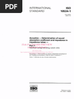ISO 10534-2: Acoustic Properties Method | PDF | Waves | Microphone