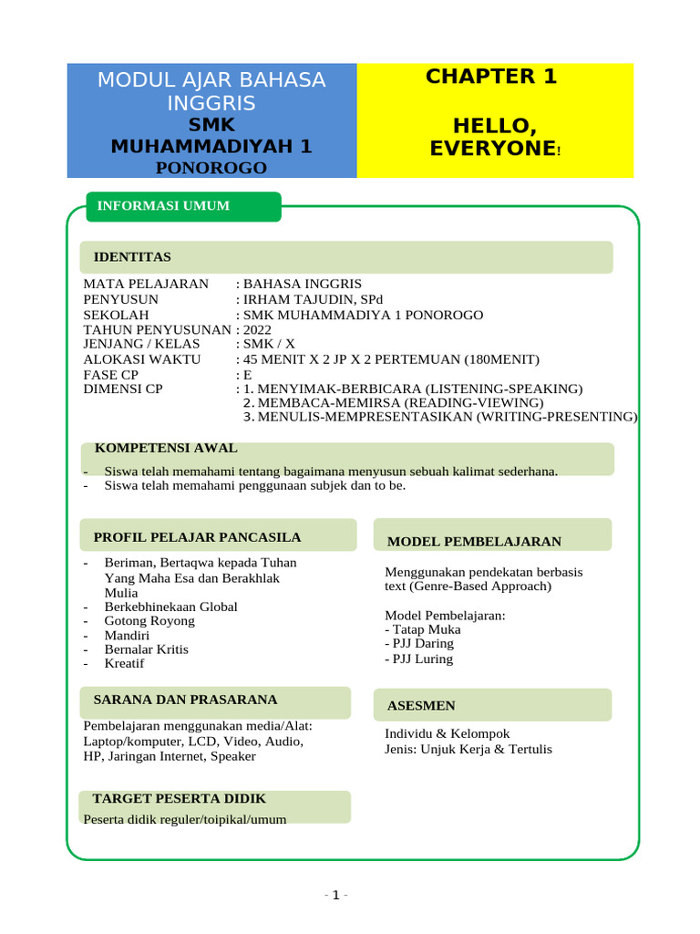 MODUL 1 Introduction | PDF