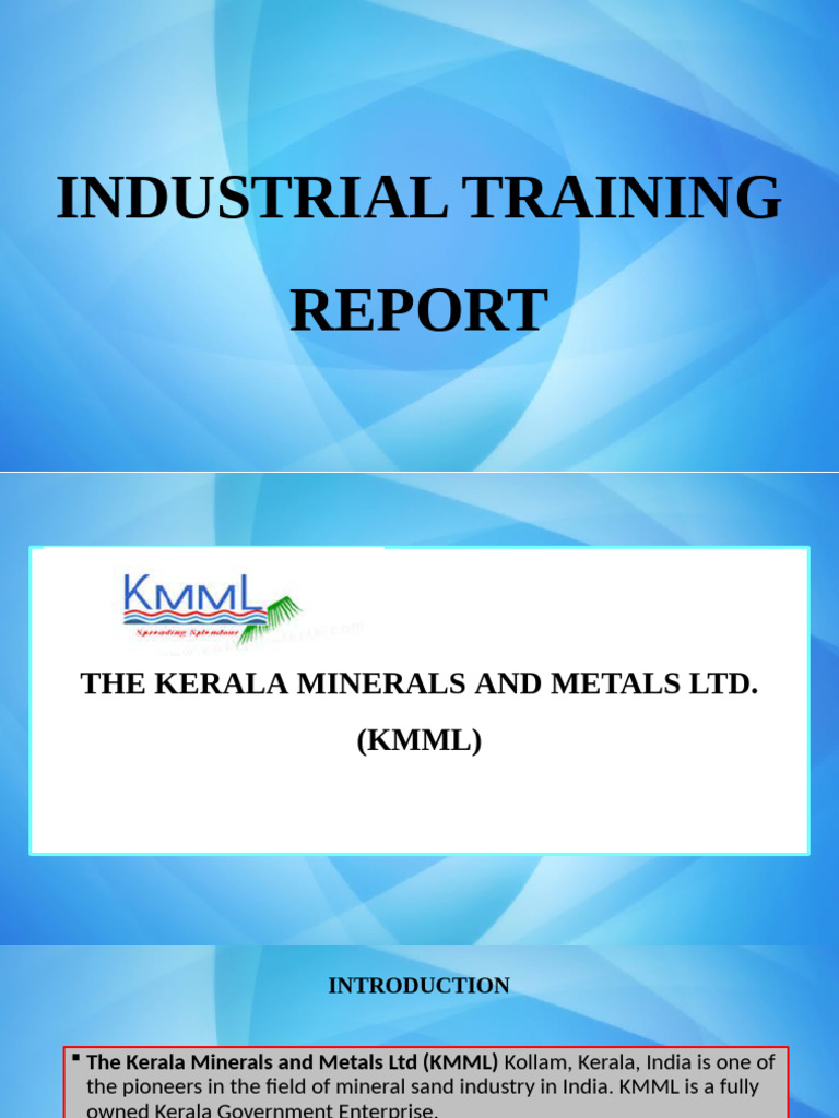 Industrial Training Report | PDF | Titanium Dioxide | Chemical Substances
