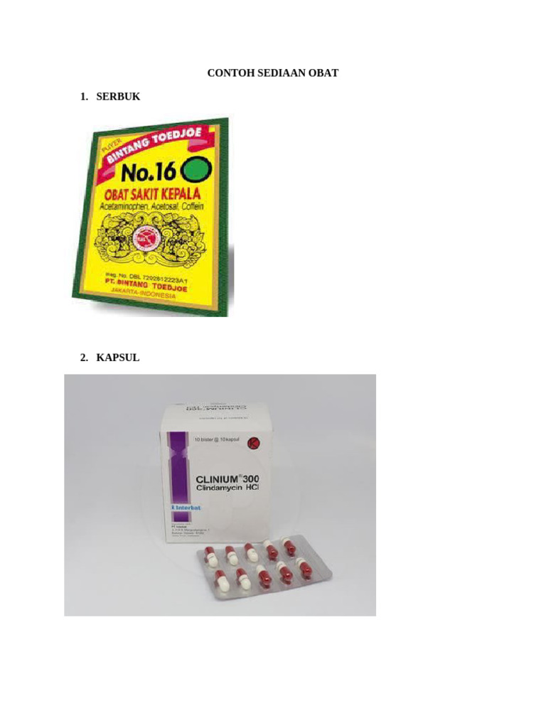 Contoh Sediaan Obat | PDF