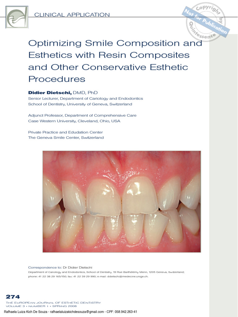 Didier Dietschi - Melhorando o sorriso com resinas compostas 2008 | PDF ...